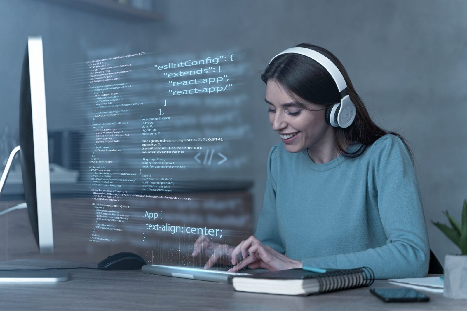 programming-background-with-person-working-with-codes-computer ...