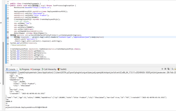 Creating And Using Pojo Classes In Restassured For Api Testing