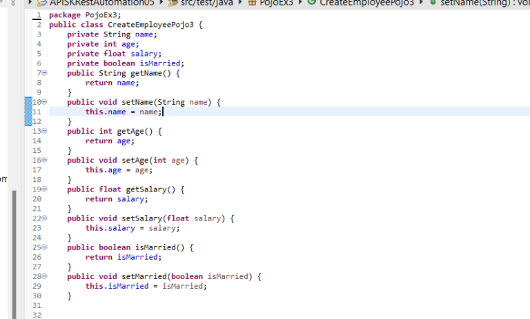 Creating And Using Pojo Classes In Restassured For Api Testing